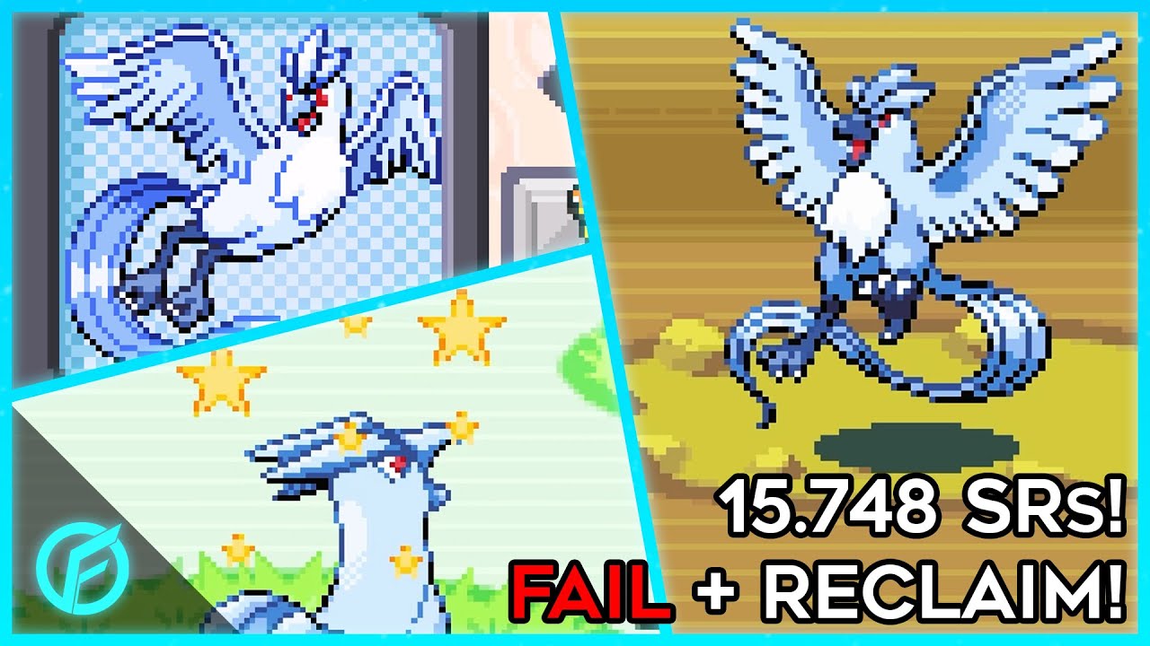 LIVE! Shiny Articuno Fail + Reclaim! 15.748 Total SRs! - Pokemon Fire Red / Leaf Green - YouTube