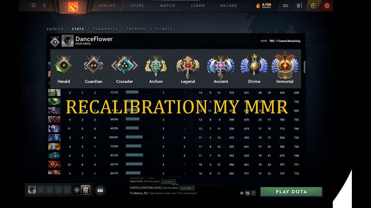 RECALIBRATION MY MMR DOTA 2 - ARCHON OR ?? - YouTube