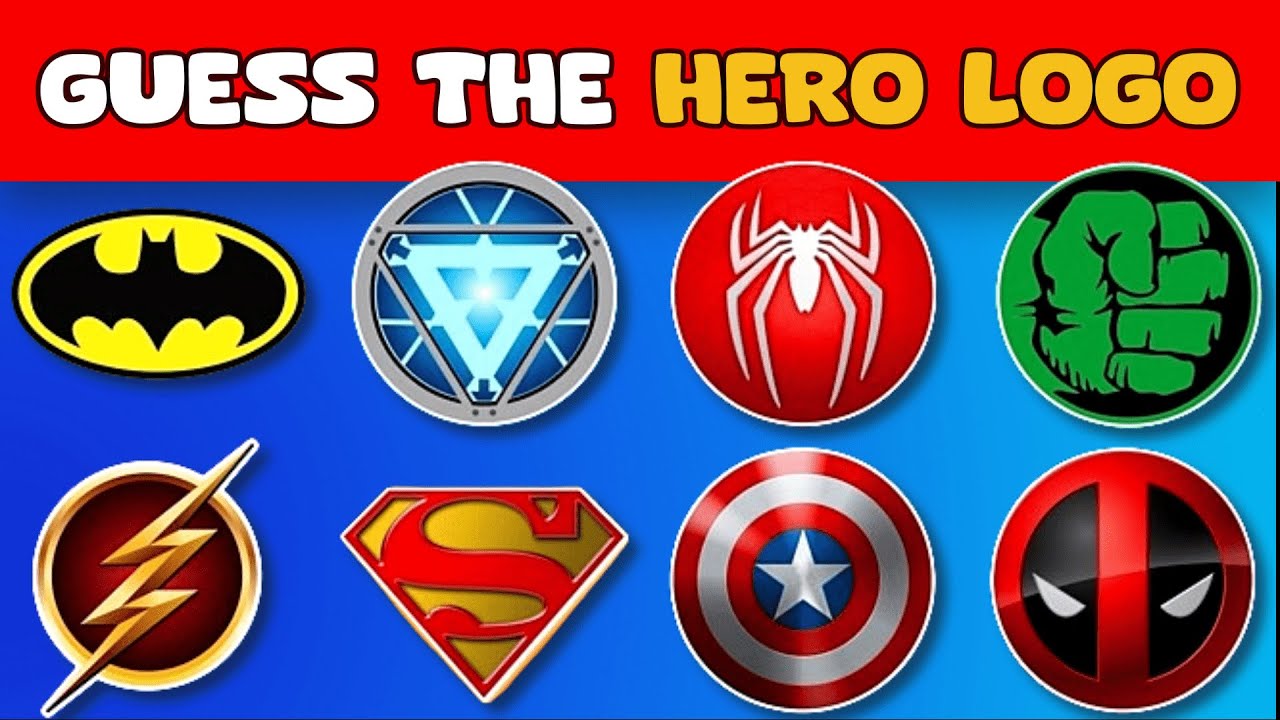 Can you Guess all the Superheroes by Logo? HERO QUIZ - Riddle hub - YouTube