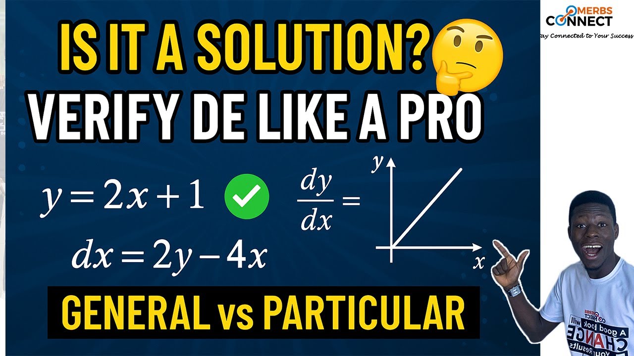 How to Verify Solutions of Differential Equations | General ...