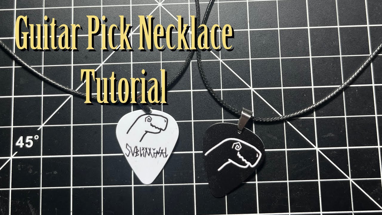 How to make custom guitar pick necklaces - YouTube