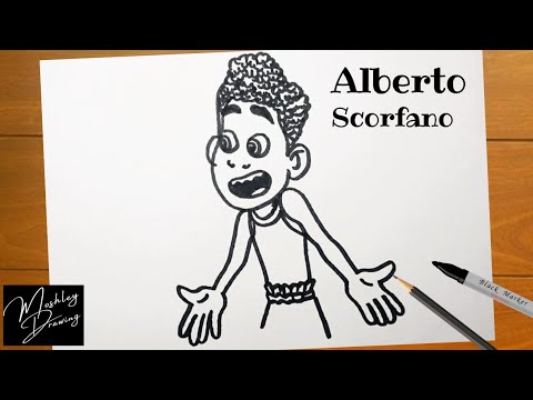 How to Draw Alberto Scorfano from Disney Pixar LUCA - YouTube