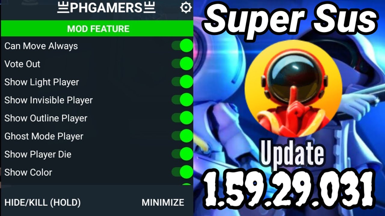 Super Sus MOD APK 1.59.29.031 Menu Mods Updated - YouTube