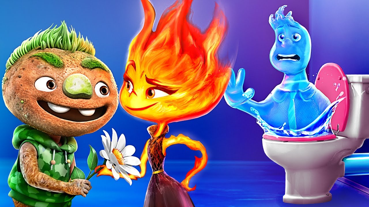 Ember and Clod Get Married!? ELEMENTAL in Real Life! Ember and Wade ...