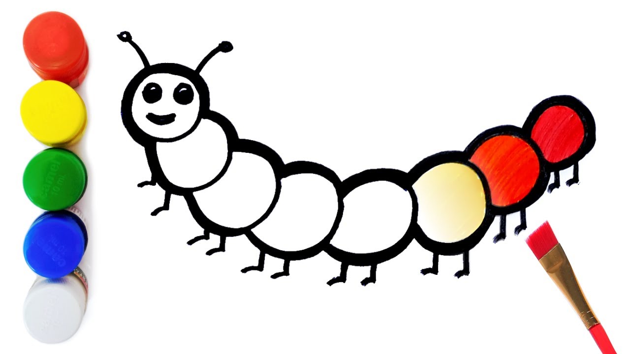 How to Draw a Caterpillar 🐛 Step by Step Guide for Kids and Beginners ...