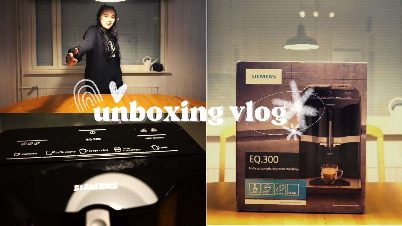 Unboxing my new COFFEE MACHINE | Vlog #1 - YouTube