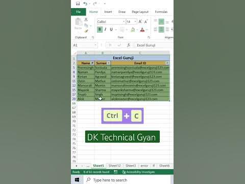 Copy paste trick in excel #excelformula #exceltricks #exceltips - YouTube