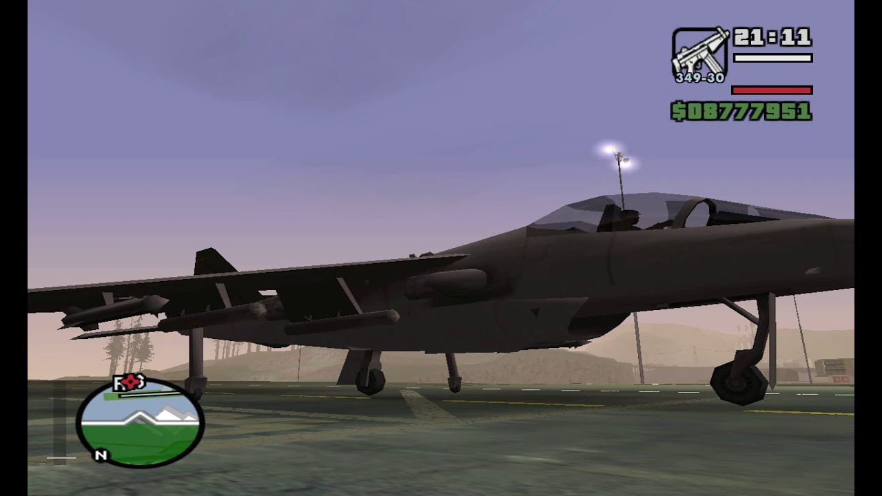 Grand Theft Auto: San Andreas - VTOL "Hydra" (Harrier) Jet Landing on ...