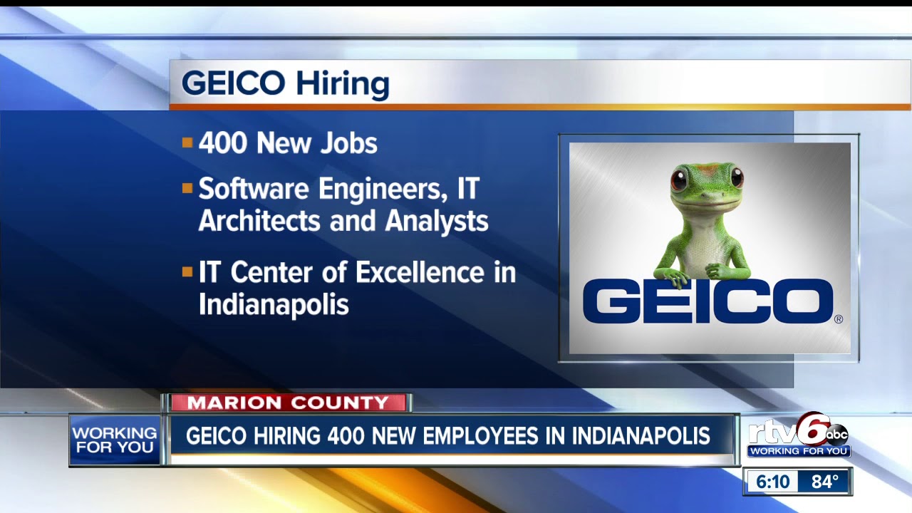 Geico to hire up to 400 for newly expanded Indianapolis IT center - YouTube