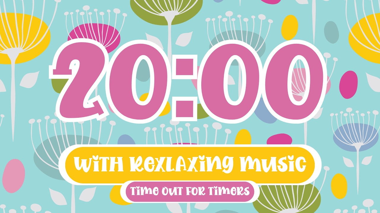 20 Minute SPRINGTIME FLORAL Countdown Timer with Relaxing Piano Music ...