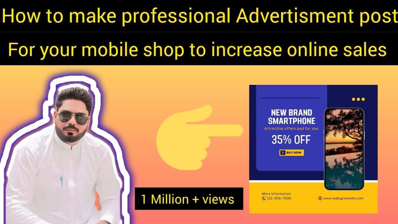 How to make professional Advertisment post for your mobile shop to ...