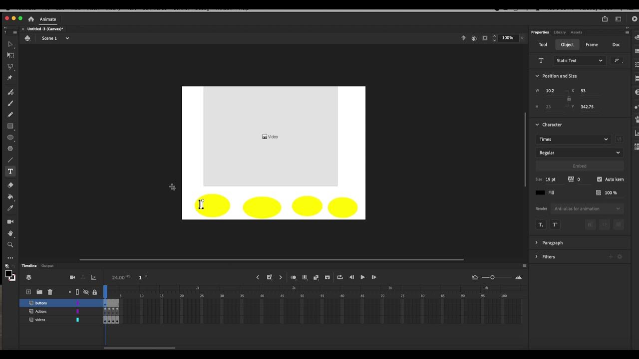 Adobe Animate tutorial, Interactive video - YouTube