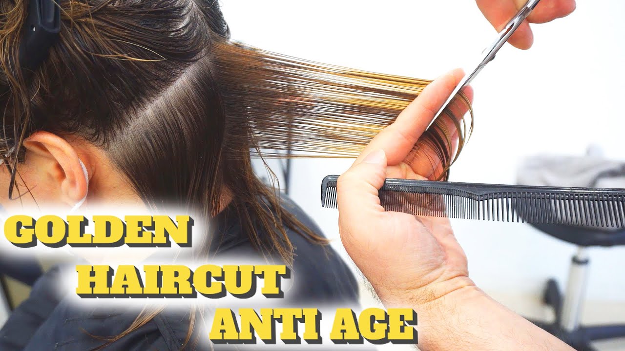 YOUTHFUL HAIRCUT - SHORT GOLDEN BOB WITH BANGS - YouTube