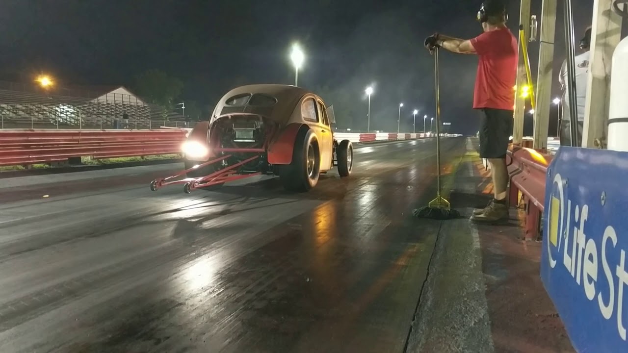 Twin turbo 1952 VW Beetle 6.0L LS Empire Dragway 8/2/19 6th Pass - YouTube