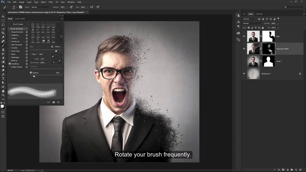 Dispersion Effect Photoshop Tutorial - YouTube