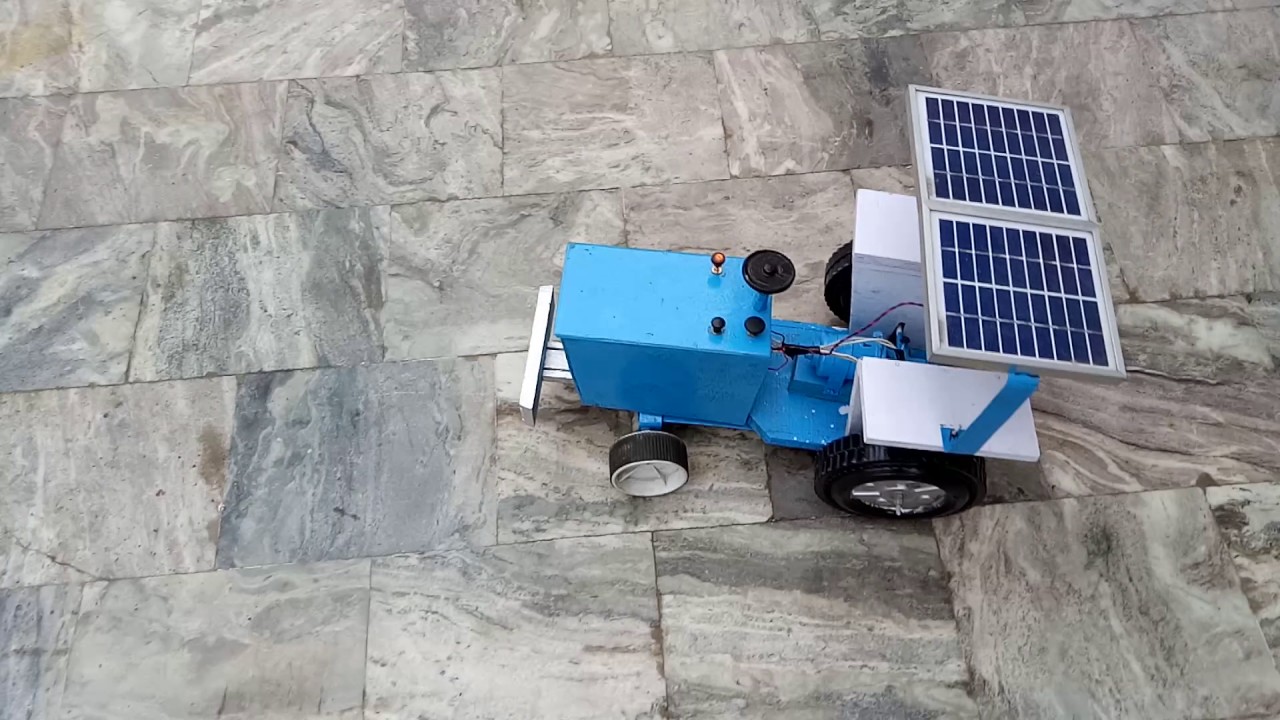 solar panel tractor - YouTube