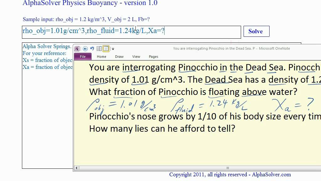 How to work buoyancy problems: fraction above water - YouTube