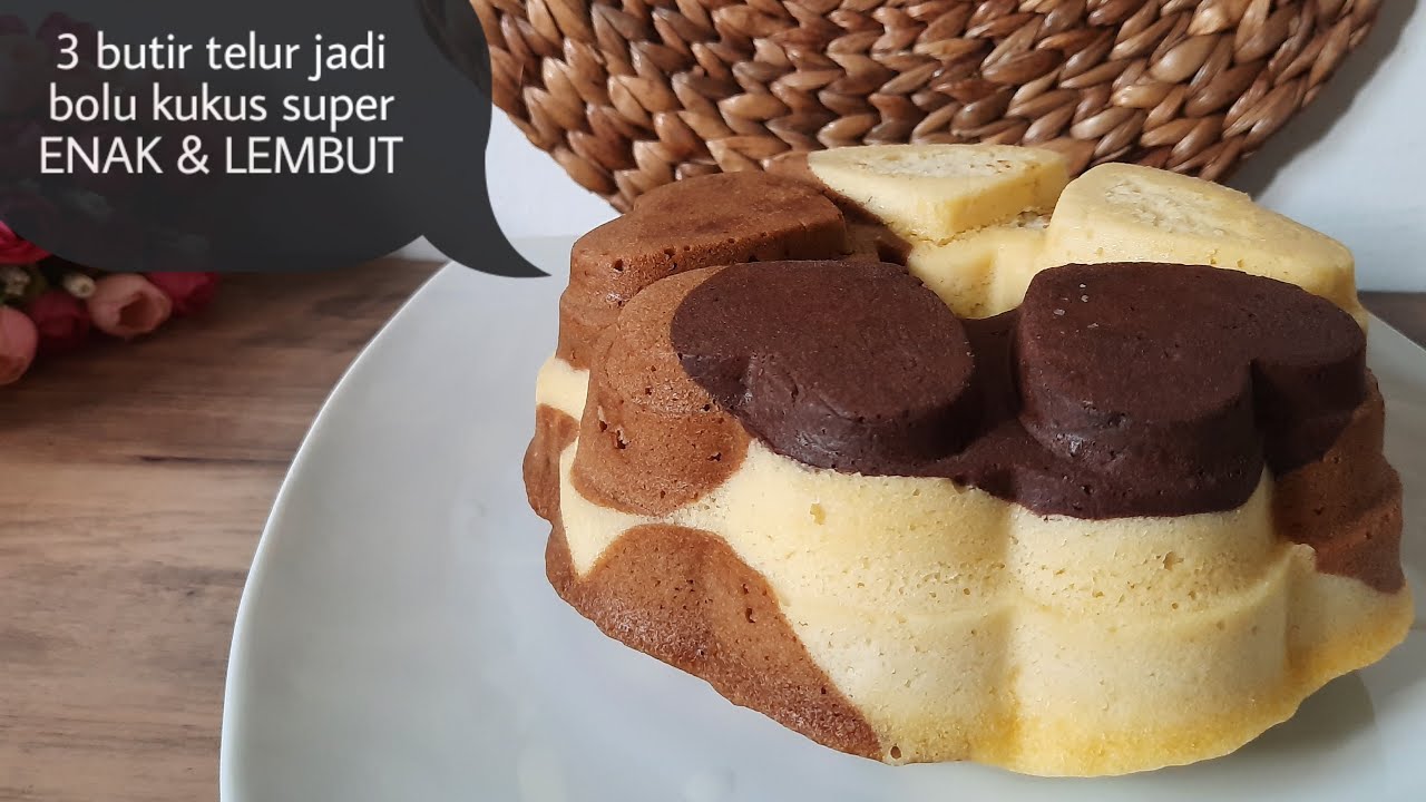 hanya 3 butir telur anda bisa membuat bolu kukus yang super enak,empuk ...
