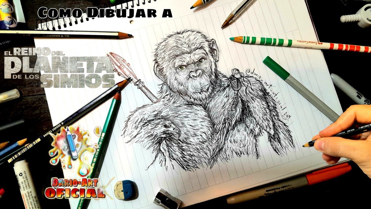 DIBUJO DEL REINO DEL PLANETA DE LOS SIMIOS 2024 | FACIL PASO A PASO ...