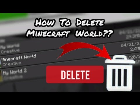 How To Delete Minecraft World | For All Version | 1000000% work (for ...