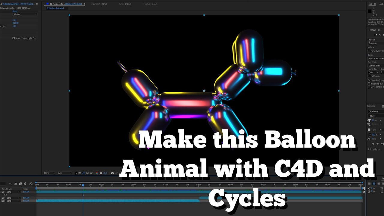 Tutorial : Cinema 4d, Cycles 4d, How to make this reflective balloon ...