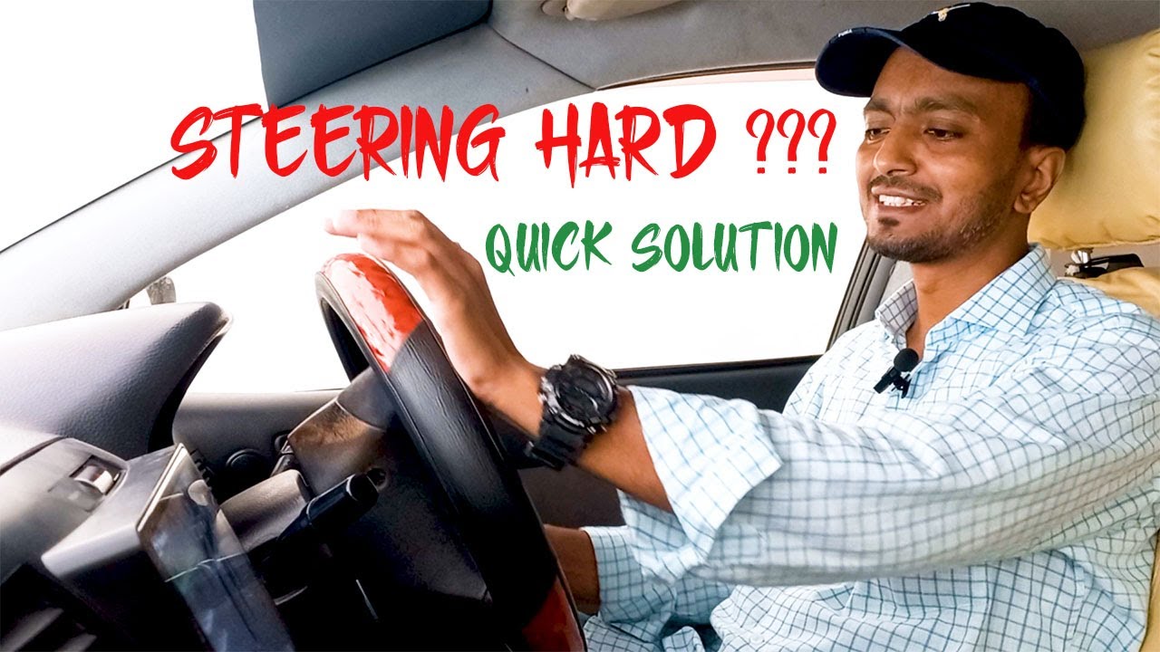 Toyota steering hard solution - YouTube