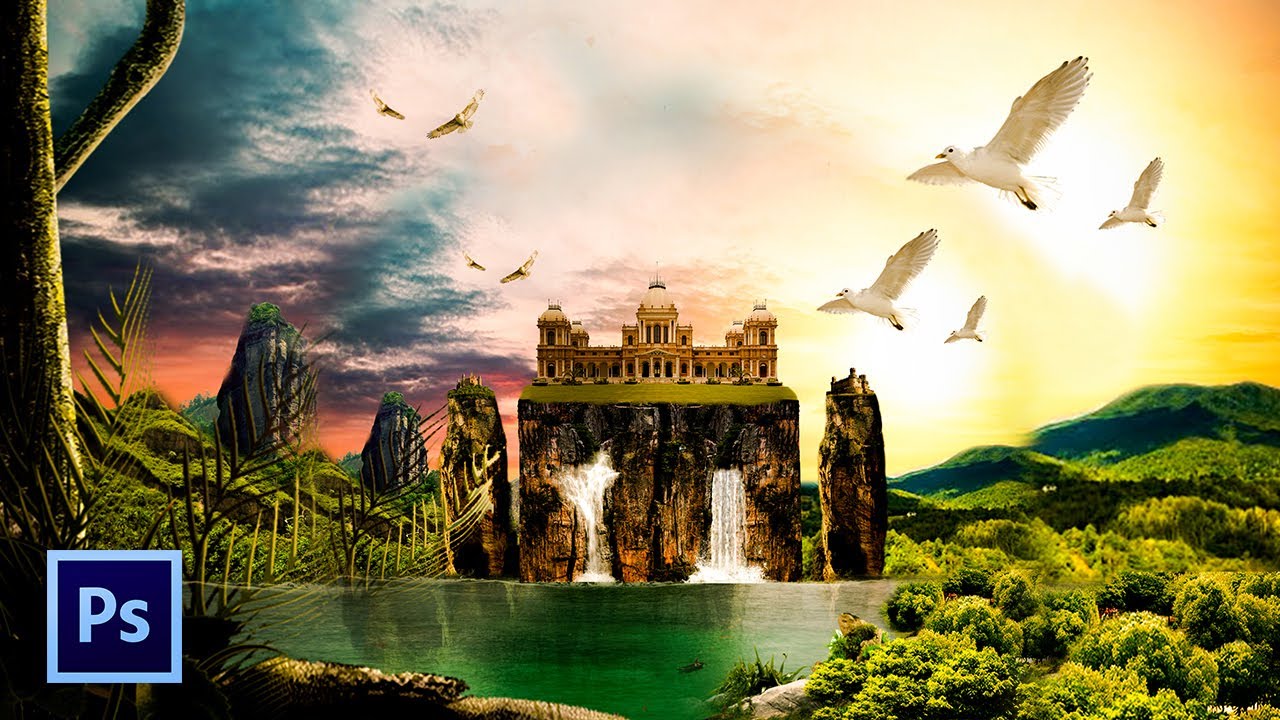 Fantasy Scenery Landscape Compositing Photoshop Manipulation Tutorial ...