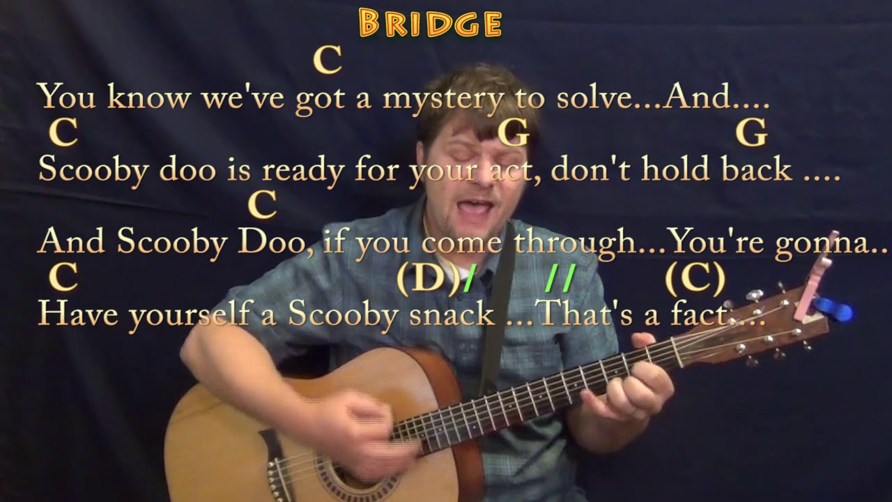 Scooby Doo (TV Theme) Strum Guitar Cover Lesson in G with Chords/Lyrics ...