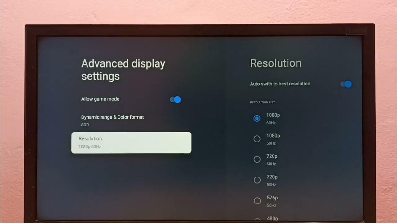 How to Change Screen Resolution HD, FULL HD, 4K on HITACHI TV | Google ...