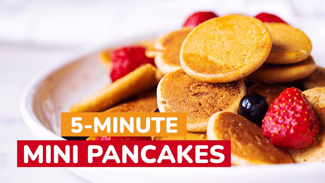 5-Minute VEGAN Mini Pancakes Cereal | Easy Healthy Breakfast Idea - YouTube