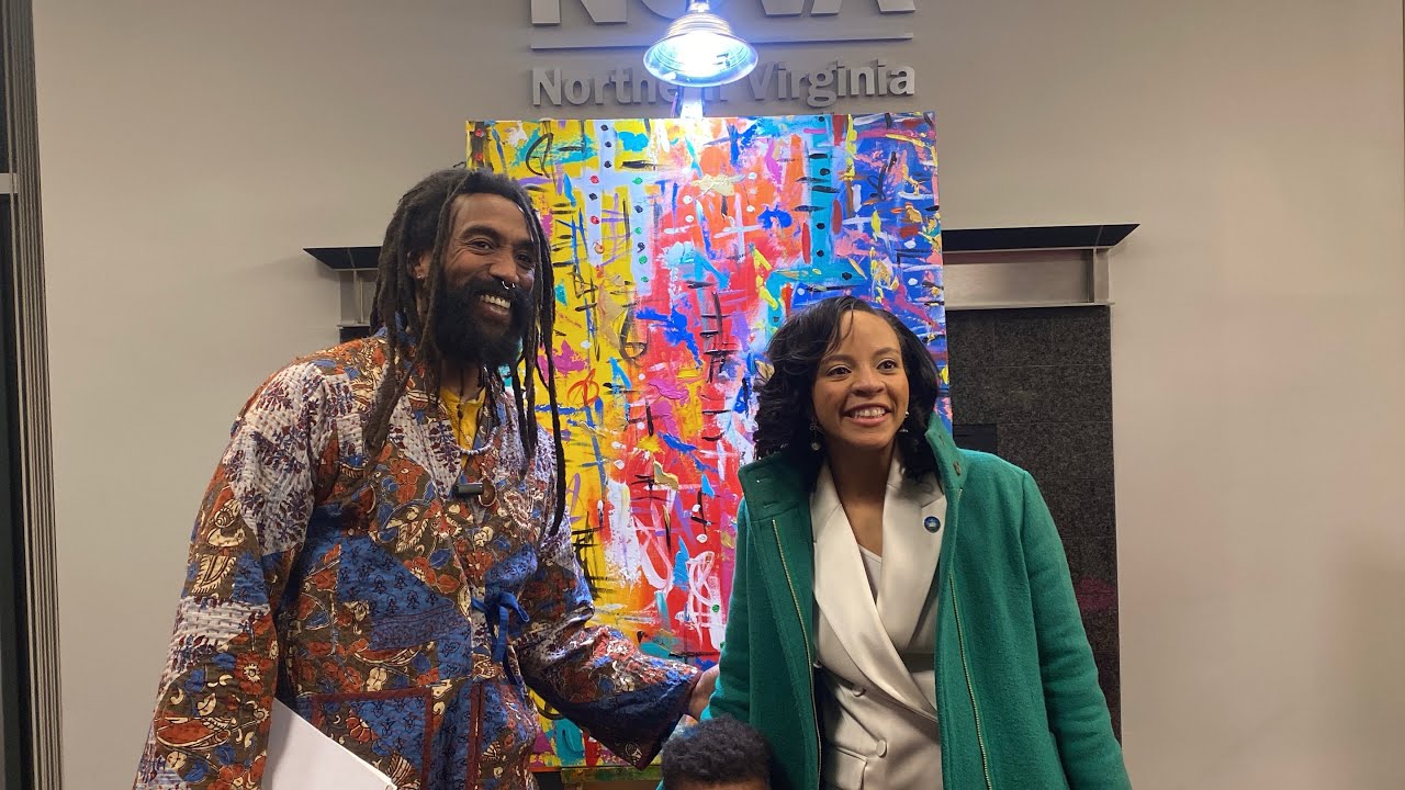 Live Painting for the new Mayor of Alexandria VIrginia - YouTube