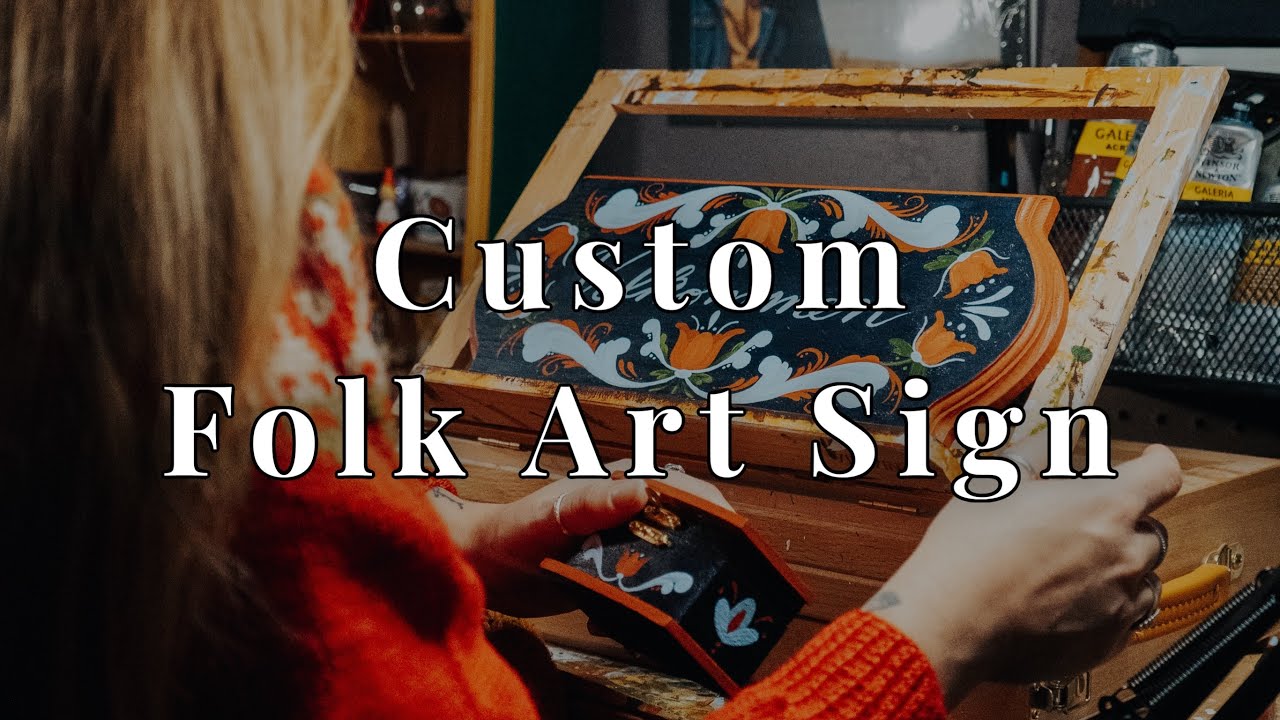 Hand Painted Scandinavian Folk Art Sign | Eclectic Home Decor ...