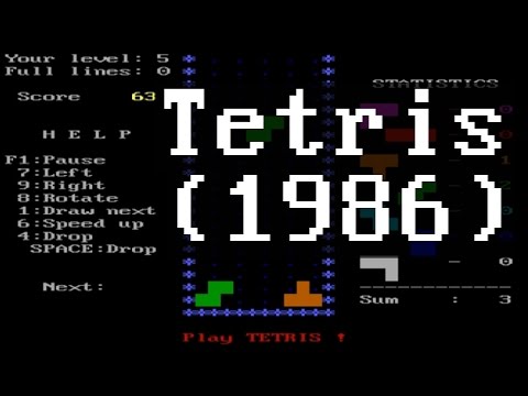 Tetris Gameplay (1986 DOS Version) - YouTube