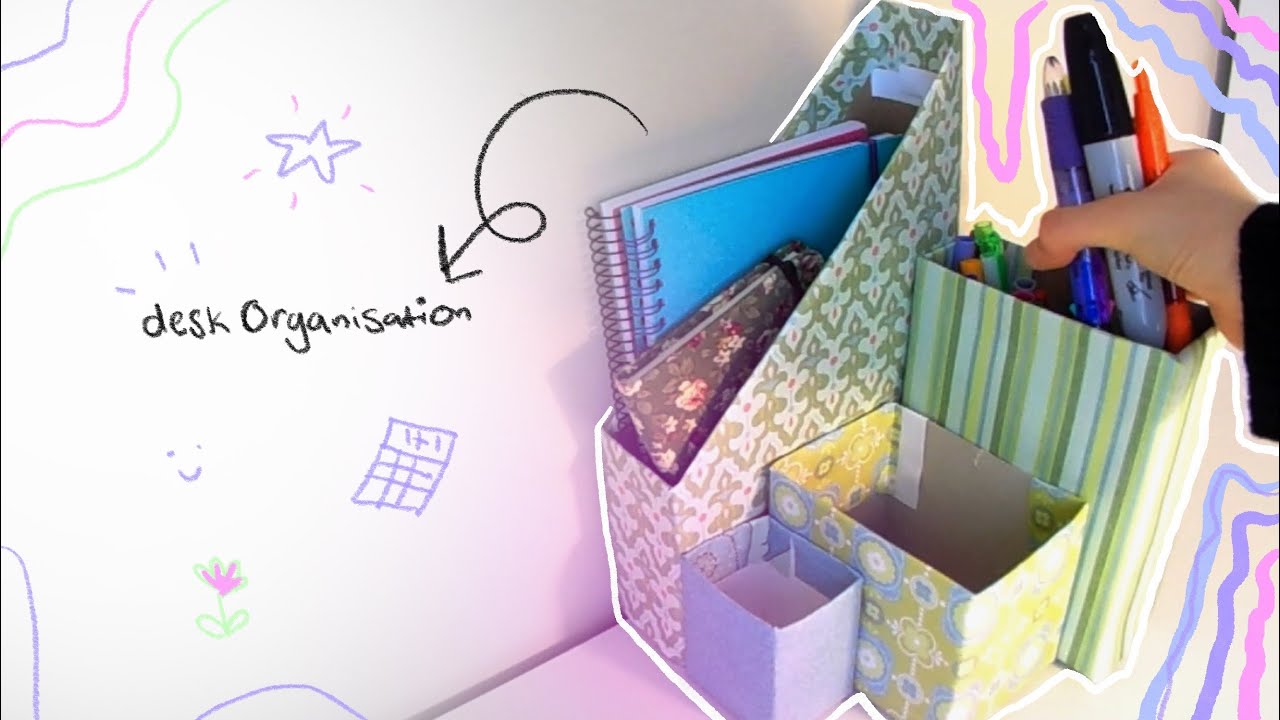 🌷DIY Desk Organizer - YouTube