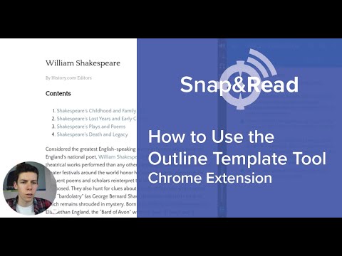 Snap&Read: How to Use the Outline Template Tool in Chrome - YouTube