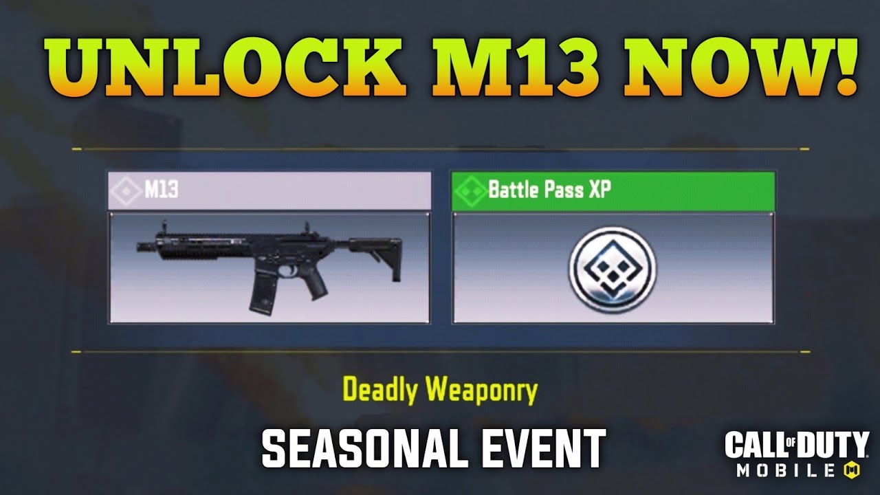 HOW TO UNLOCK/GET M13 COD MOBILE | DEADLY WEAPONRY SEASONAL EVENT ...