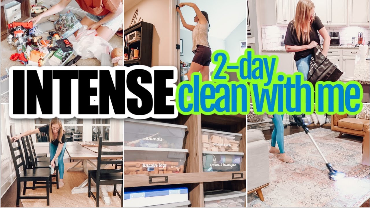 INTENSE 2-day CLEAN WITH ME | DECLUTTER & ORGANIZE 2021 - YouTube
