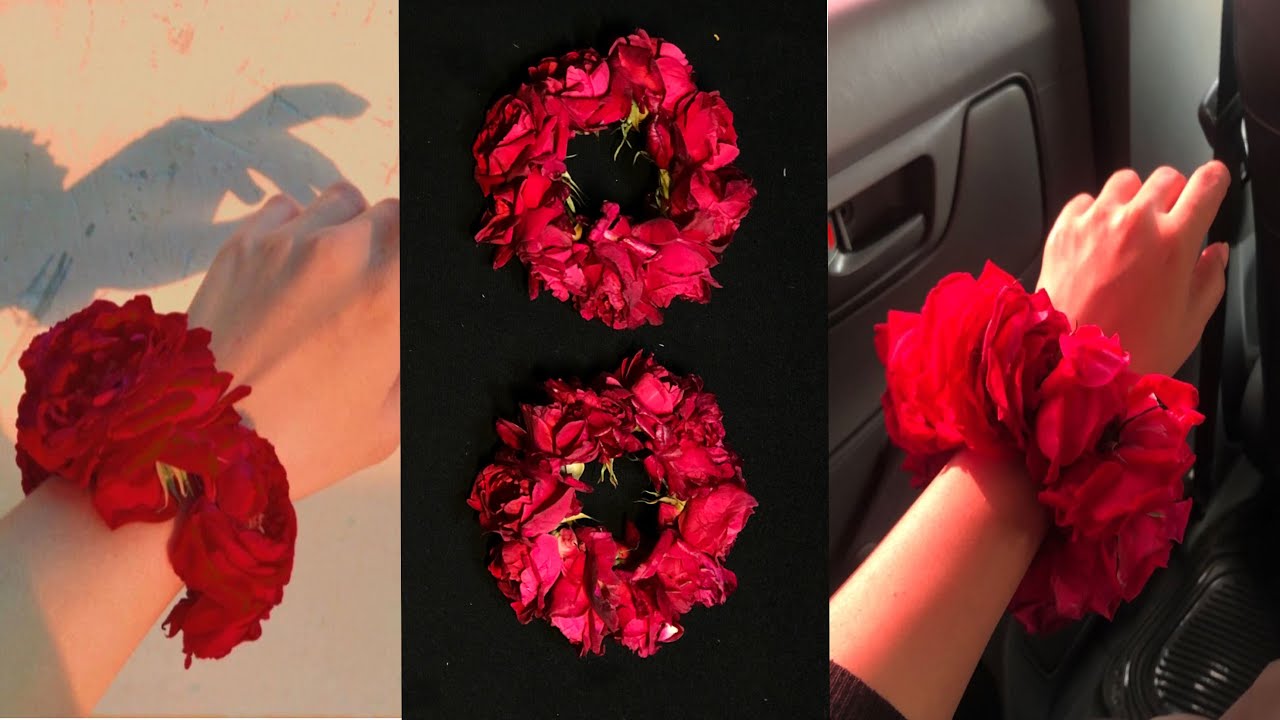 DIY - How To Make Red Roses Gulab Kangan Jori -Making Flowers Jewellery ...