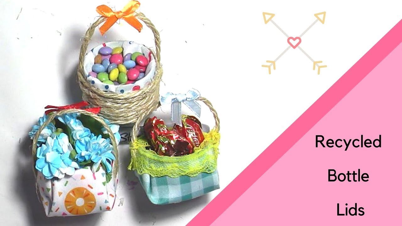 No Waste Tutorial: Mini Baskets Made Out of Recycled Bottle Caps - YouTube