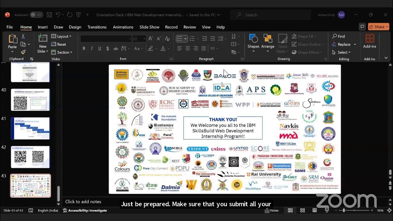 IBM Skillsbuild || FEWD Internship || Orientation - YouTube