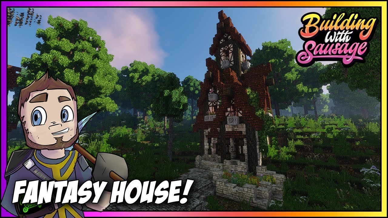 Minecraft - Building with Sausage - FANTASY HOUSE!!! [Conquest Reforged ...