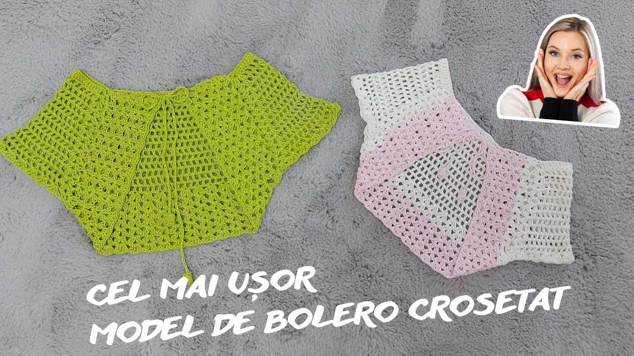 Bolero crosetat Marisa Partea-I- Raglanul - YouTube