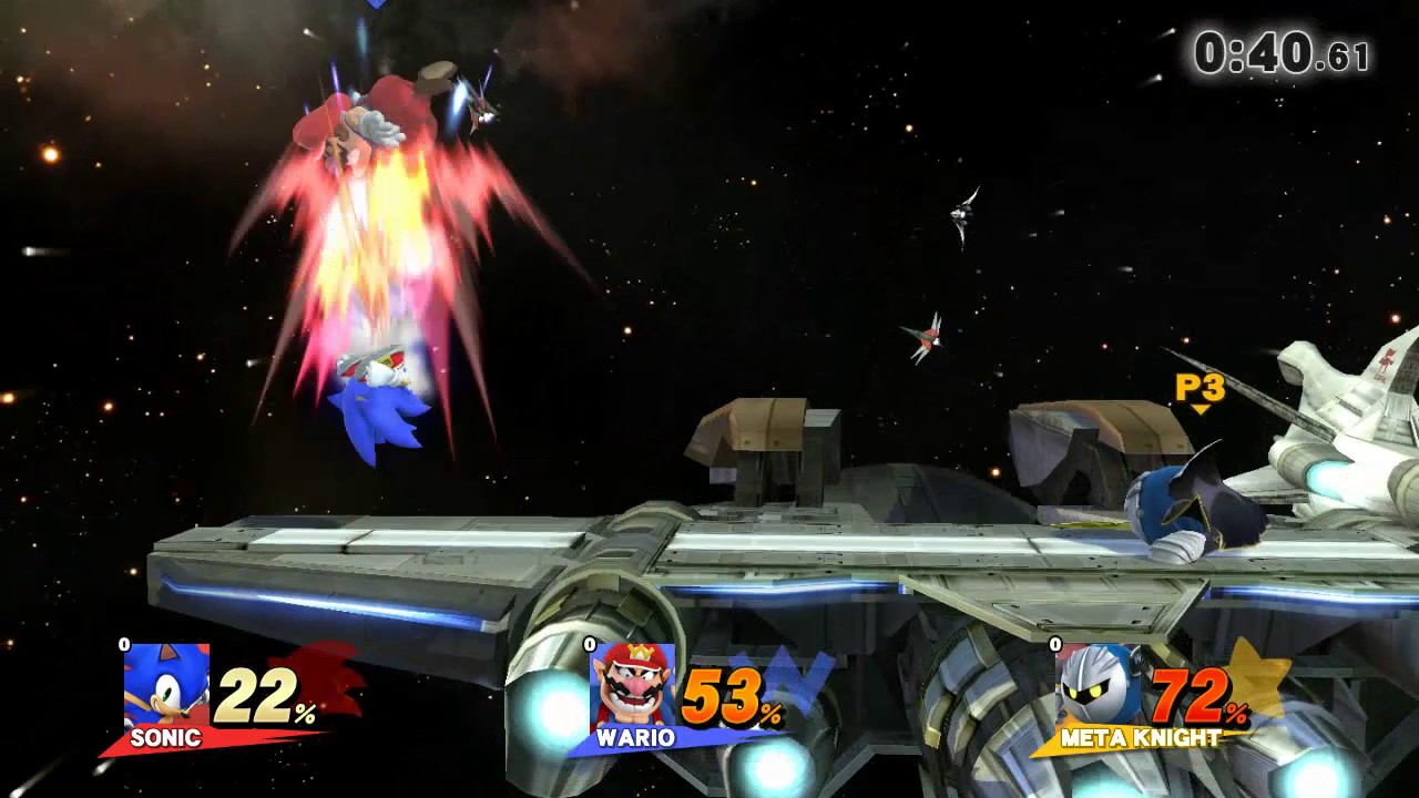 Super Smash Bros Wii U Online Battle Sonic vs. Wario vs. Meta Knight ...