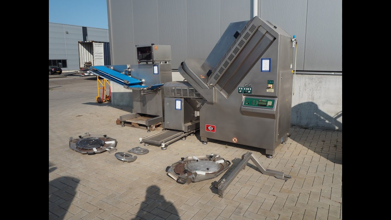 618-2: Treif slicer with checkweigher and outfeed belt - YouTube