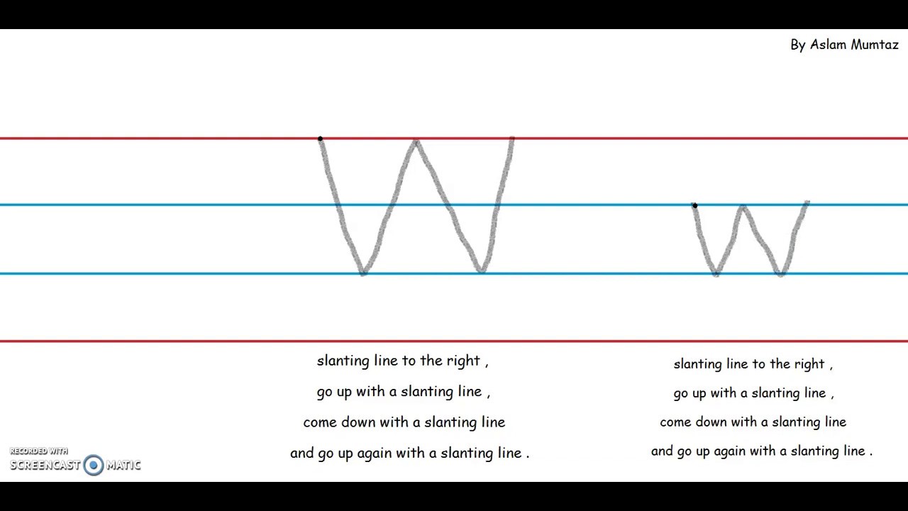 Formation of Letters | Ww | Learn to write alphabets for kindergarten ...