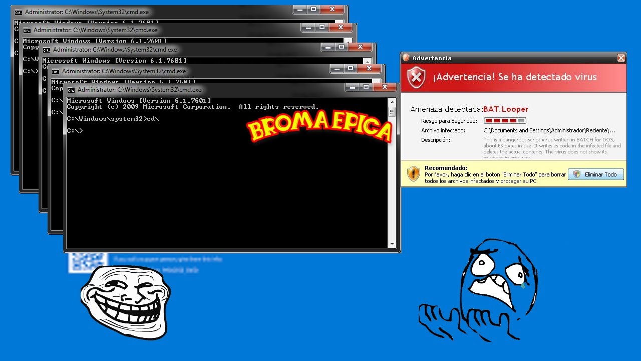COMO HACER UN VIRUS DE BROMA ll BROMA EPICA - YouTube
