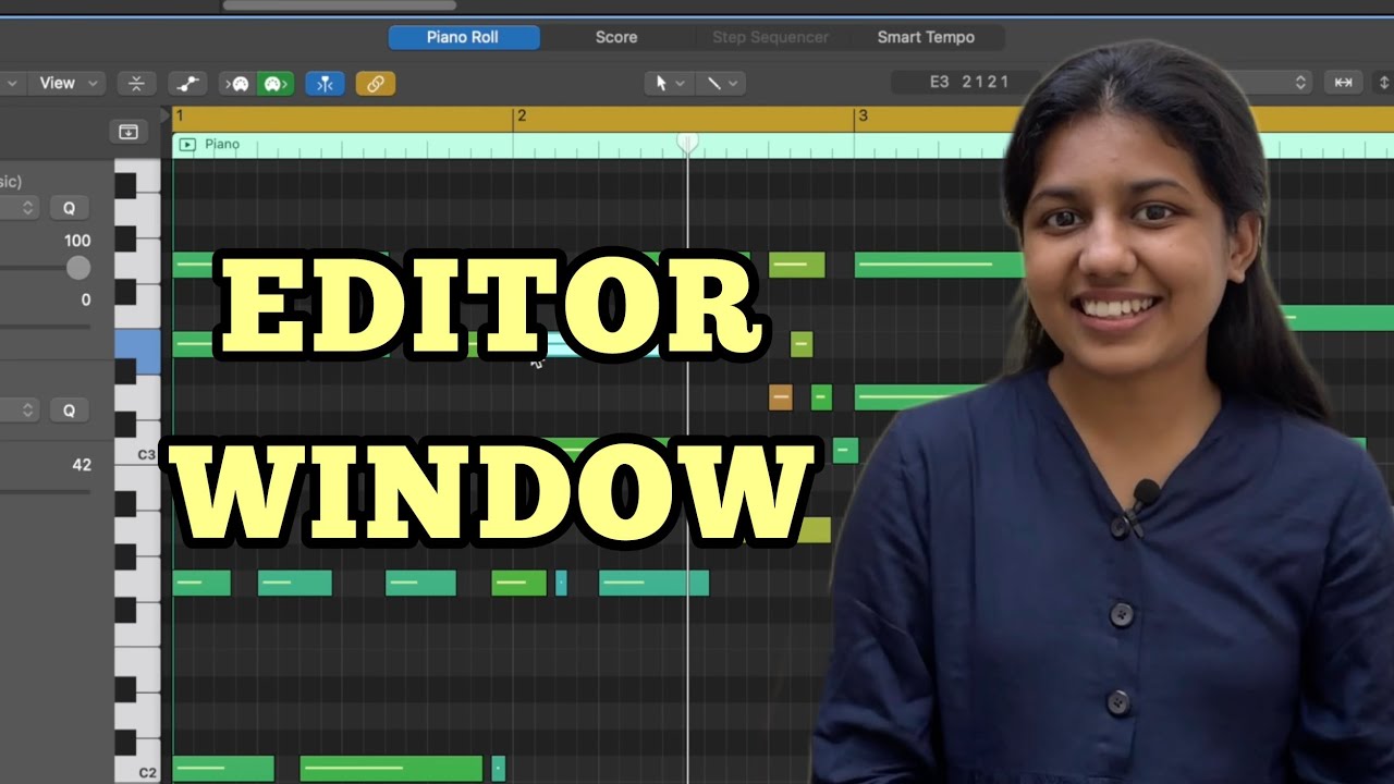 How to use the EDITOR WINDOW in Logic Pro ? - YouTube