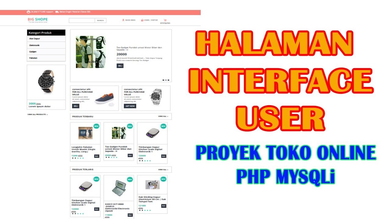 #6 Proyek Toko Online Menyiapkan Halaman Pengunjung - YouTube