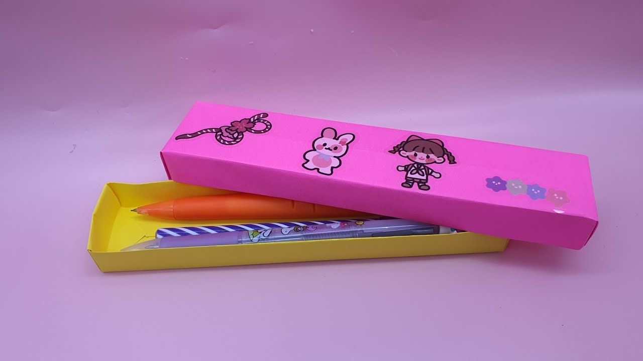 Cara Mudah Membuat Kotak Pencil Origami Pencil Case #shorts #papercraft ...