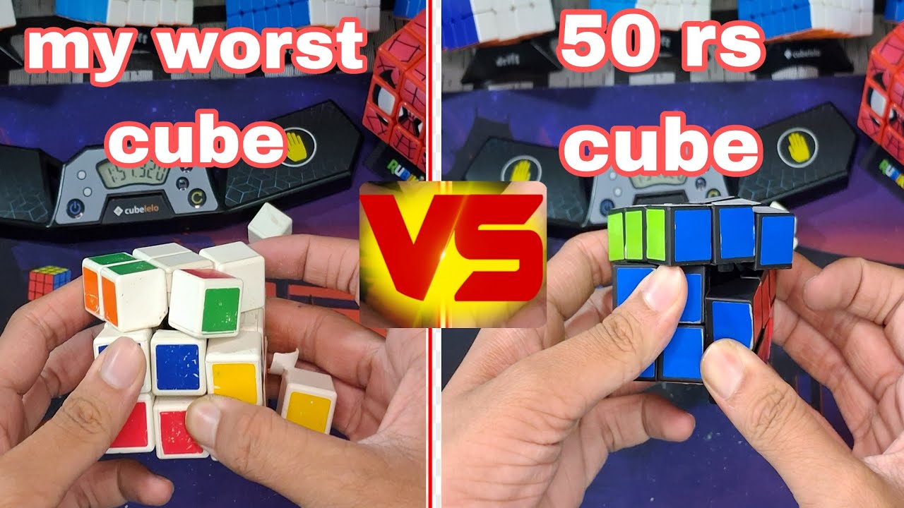 I am solving my 50 rs cube v/s my worst cube in my collection - YouTube